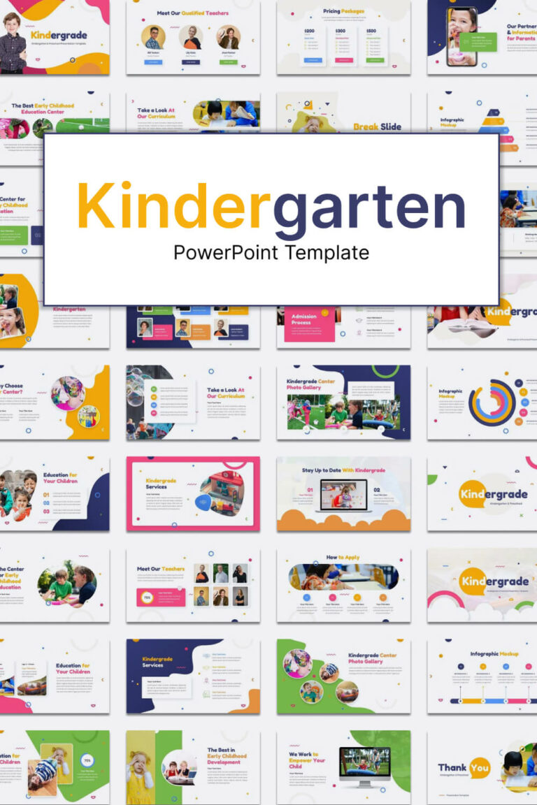 Kindergarten PowerPoint Template: 38 Slides – MasterBundles