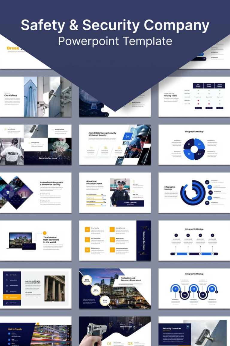 Safety & Security Company Powerpoint Template – MasterBundles