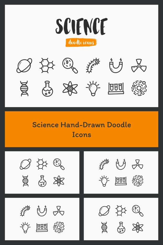 Science Hand-Drawn Doodle Icons – MasterBundles