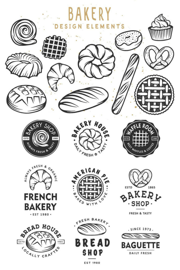 Bakery Logo, Pattern, Template Set – MasterBundles