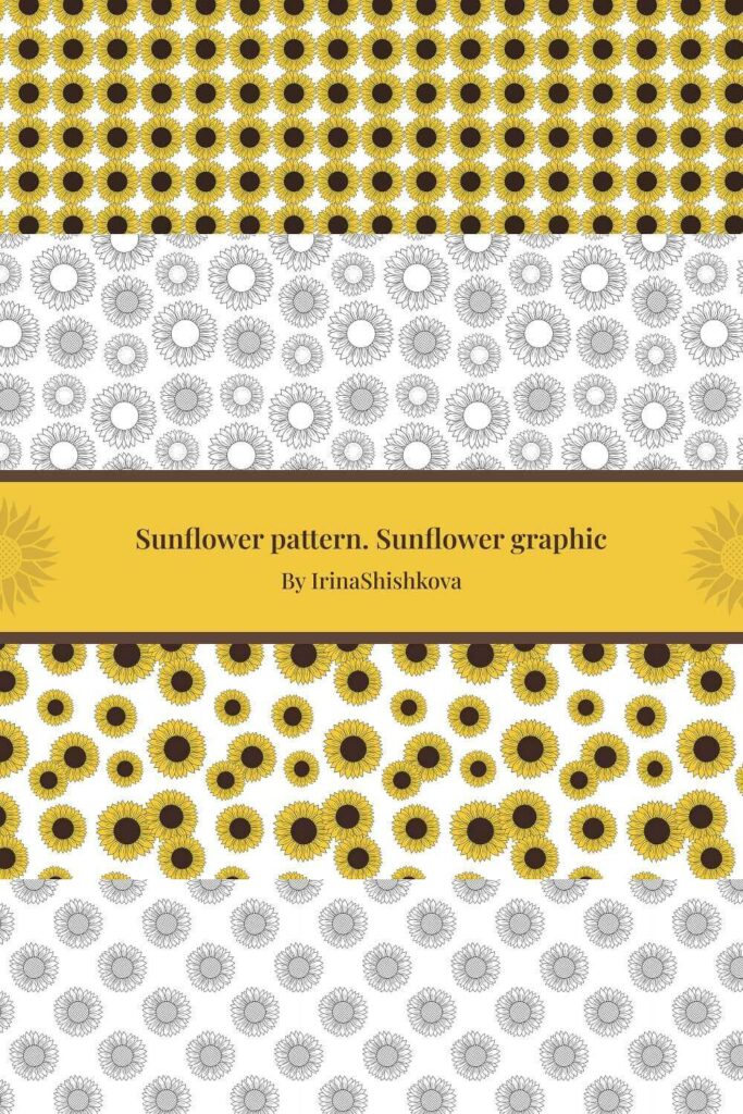 Sunflower Graphic Patterns – MasterBundles