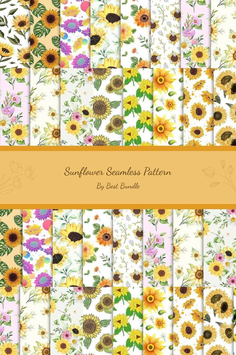 Sunflower Seamless Pattern – MasterBundles