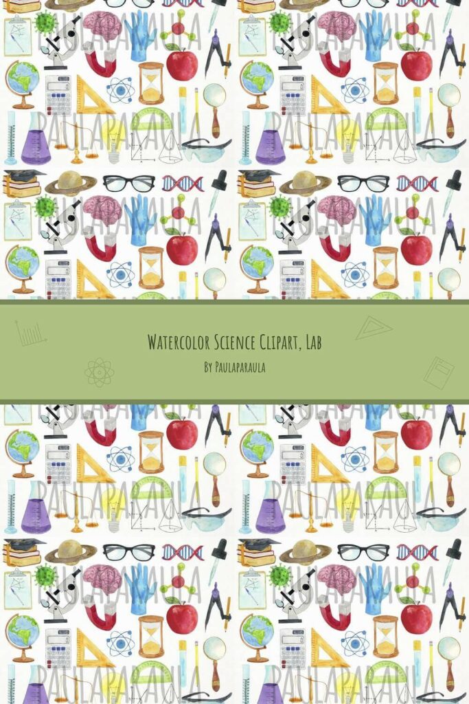 Watercolor Science Clipart, Lab – MasterBundles