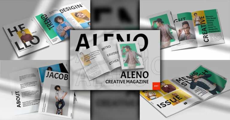 Aleno - Magazine Powerpoint Template – MasterBundles