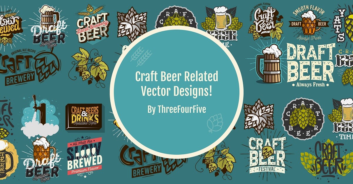 Craft Beer Related Vector Designs! – MasterBundles