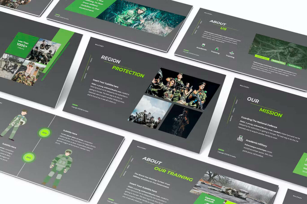 Dean Jaka Military Powerpoint Template – MasterBundles