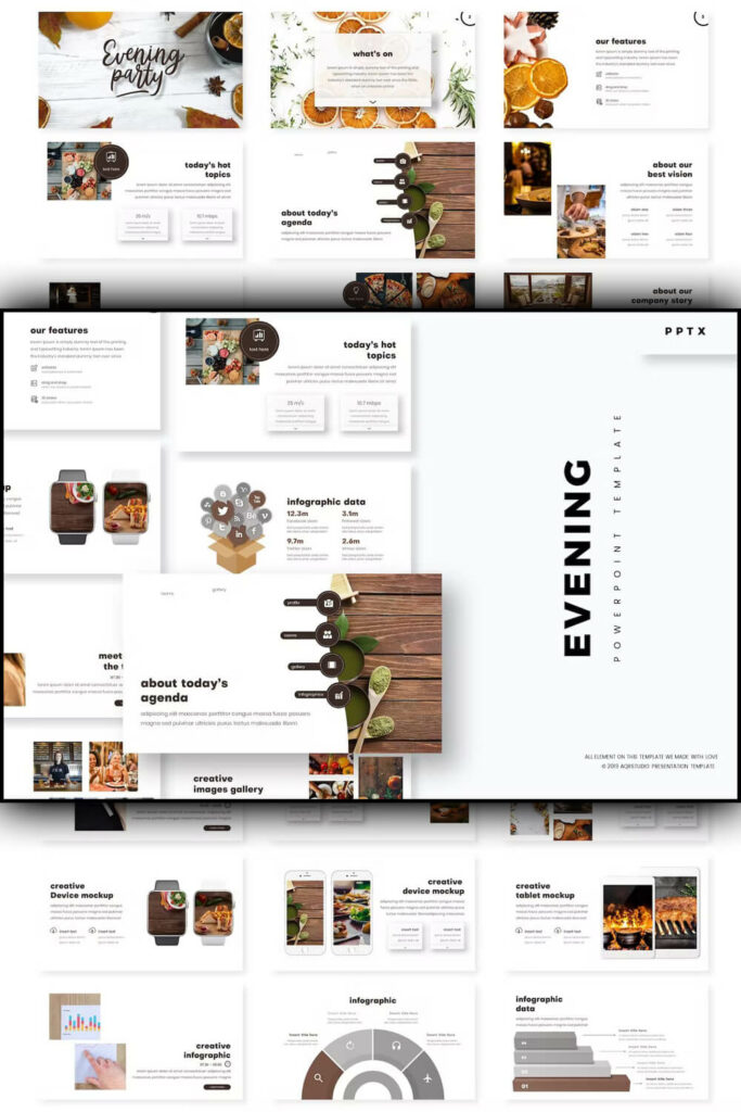 Evening Party - Powerpoint Template – MasterBundles