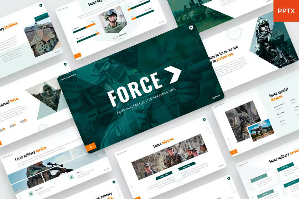 FORCE - Army Military Police PowerPoint Template – MasterBundles