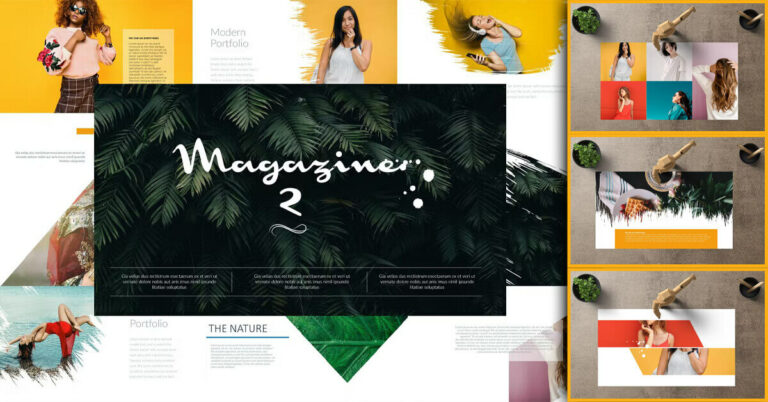 Powerpoint Magazine Template – MasterBundles