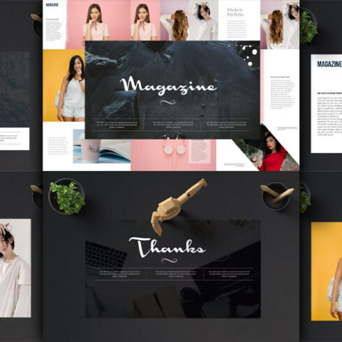 Magazine Style Powerpoint Template | Master Bundles