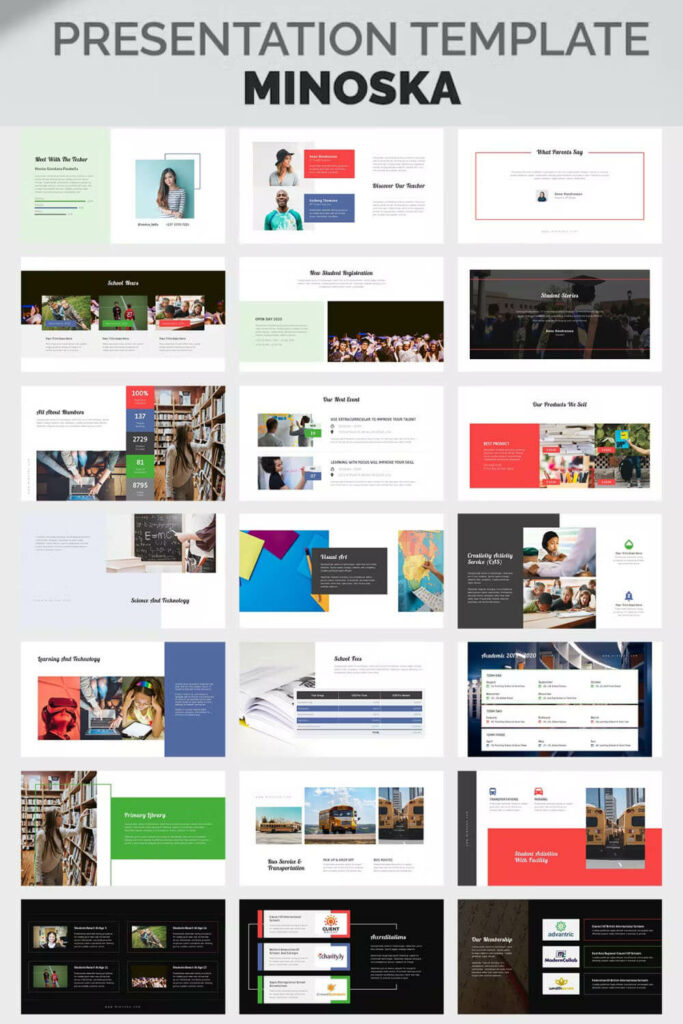 Minoska: School, College & Education Powerpoint – MasterBundles