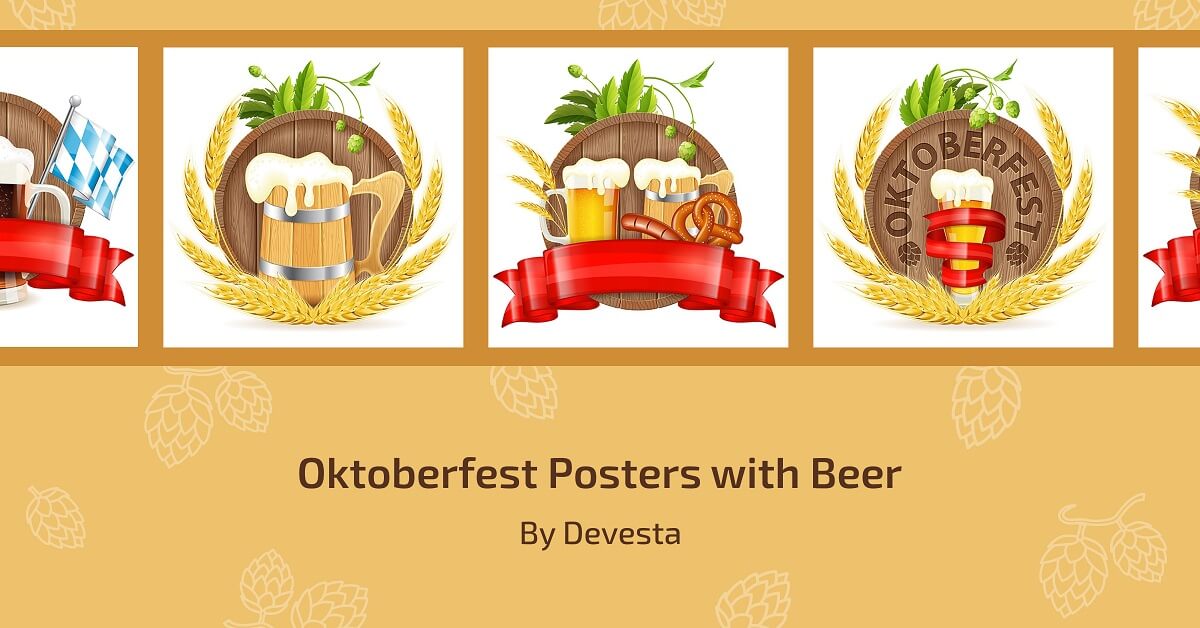 Oktoberfest Posters with Beer – MasterBundles