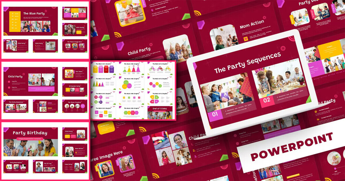 Party Birthday - Powerpoint Template – MasterBundles