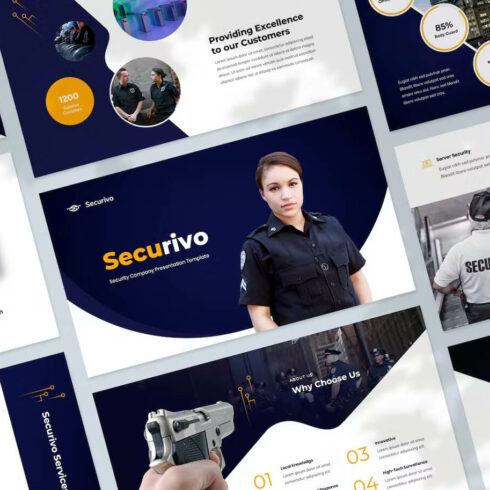 Safety & Security Company Powerpoint Template | MasterBundles