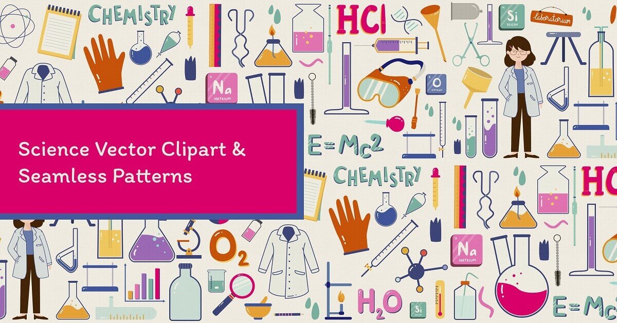 Science Vector Clipart & Seamless Patterns – MasterBundles