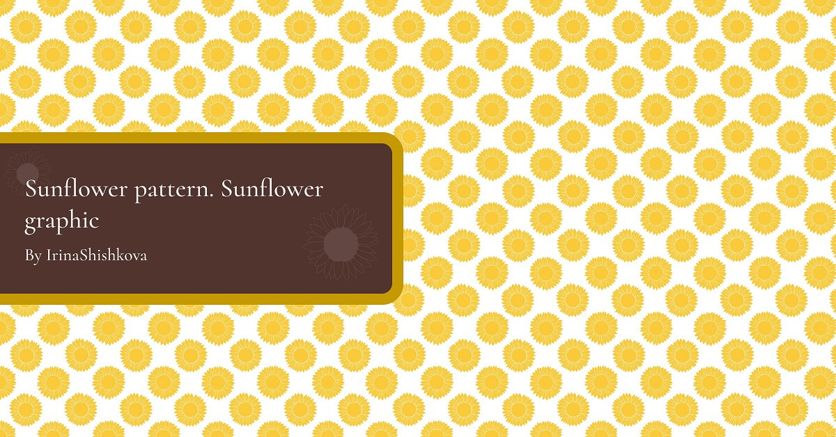 Sunflower Pattern Graphics – MasterBundles