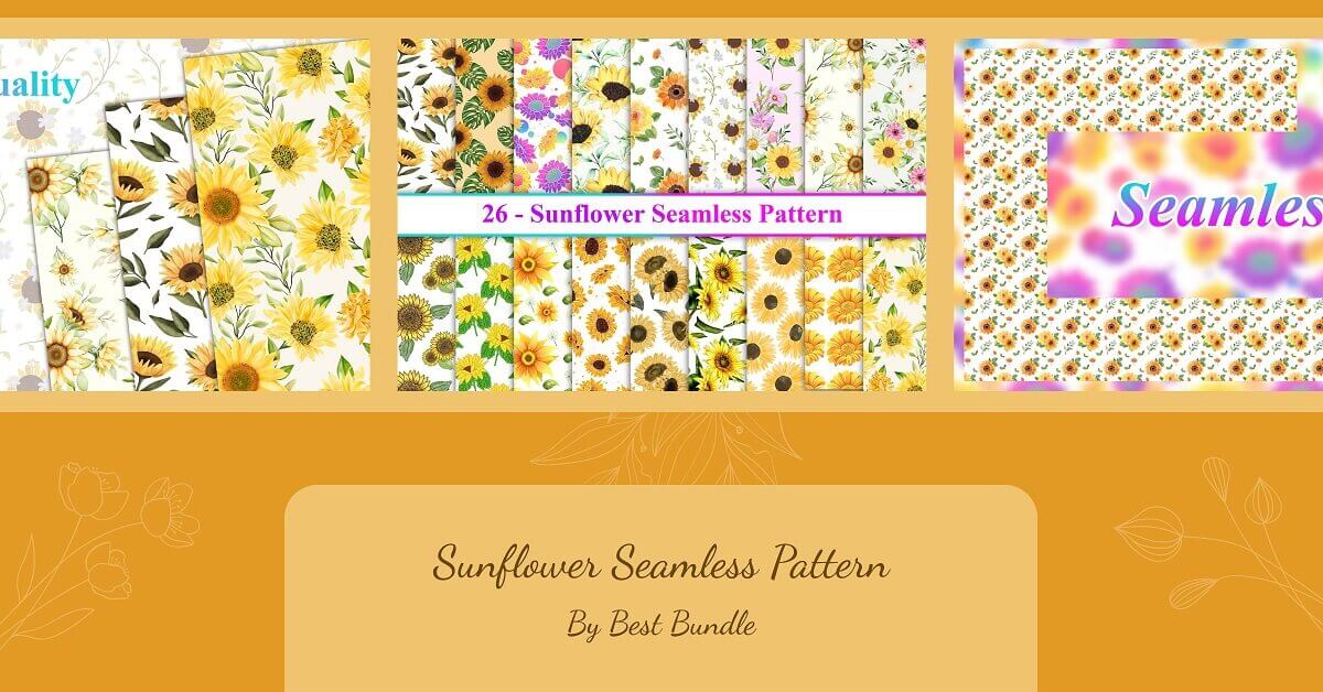 Sunflower Seamless Pattern – MasterBundles