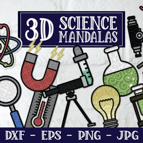 3D Science Mandala SVG Bundle, Science SVG, Chemistry SVG | MasterBundles