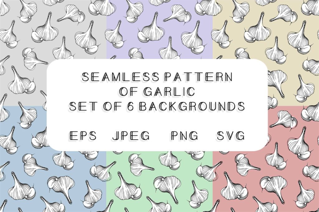 Garlic Digital Paper. Garlic Seamless Pattern. – MasterBundles