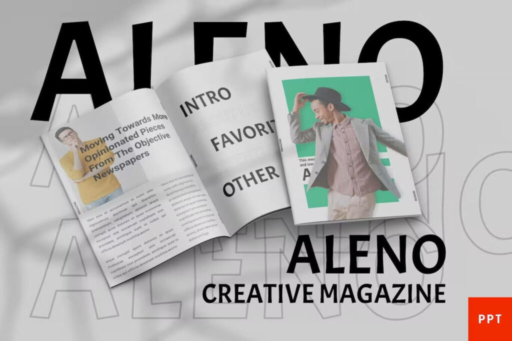 Aleno - Magazine Powerpoint Template – MasterBundles