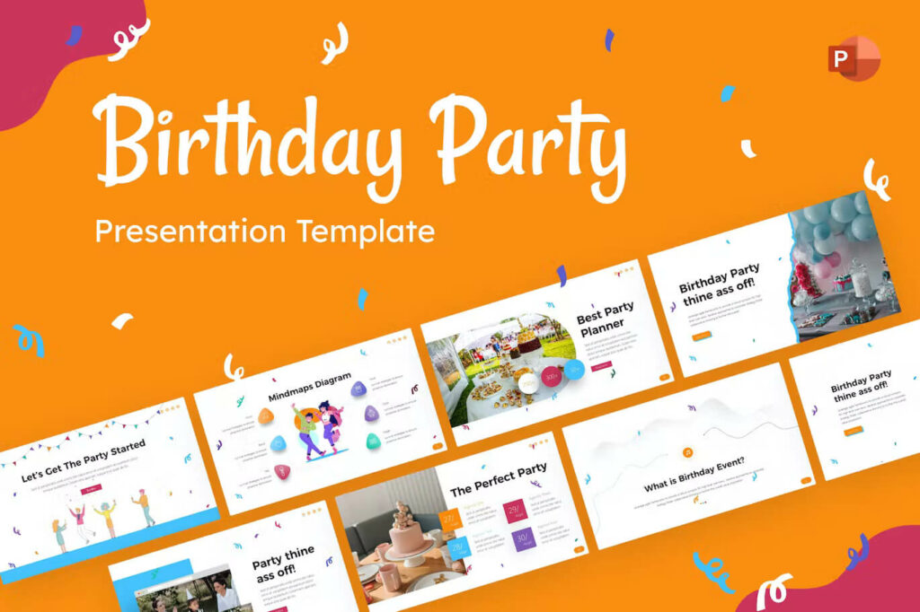 Birthday Party Creative PowerPoint Template – MasterBundles