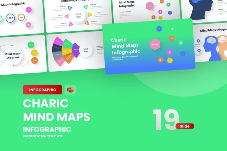 Charic Mind Maps Infographic PowerPoint Template – MasterBundles