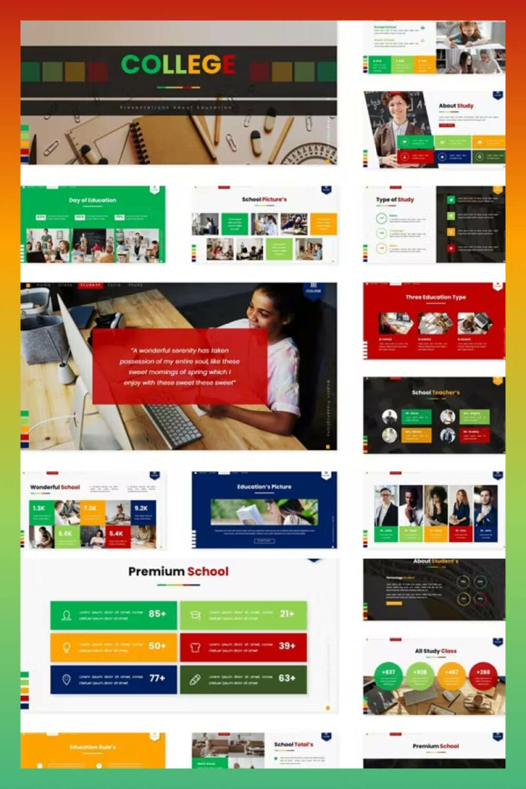 College - Powerpoint Template – MasterBundles
