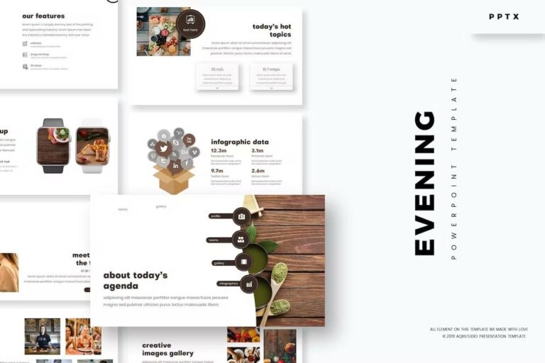 Evening Party - Powerpoint Template – MasterBundles