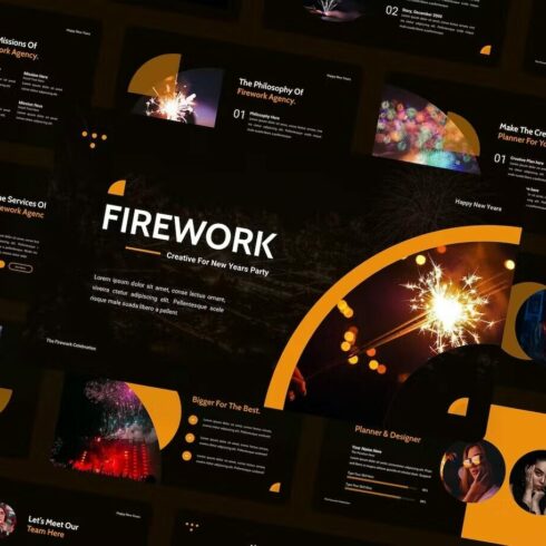Firework New Years Party - PowerPoint | Master Bundles