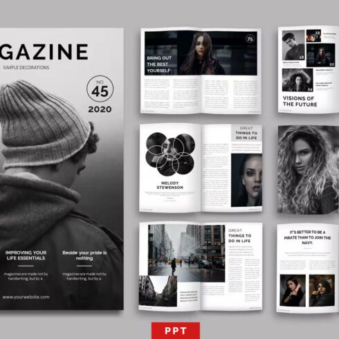Magazine Layout Powerpoint Template | Master Bundles