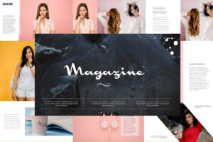 Magazine Style Powerpoint Template – MasterBundles