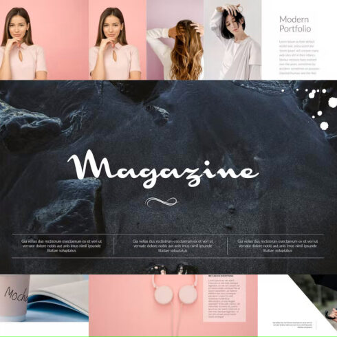 Magazine Style Powerpoint Template | Master Bundles