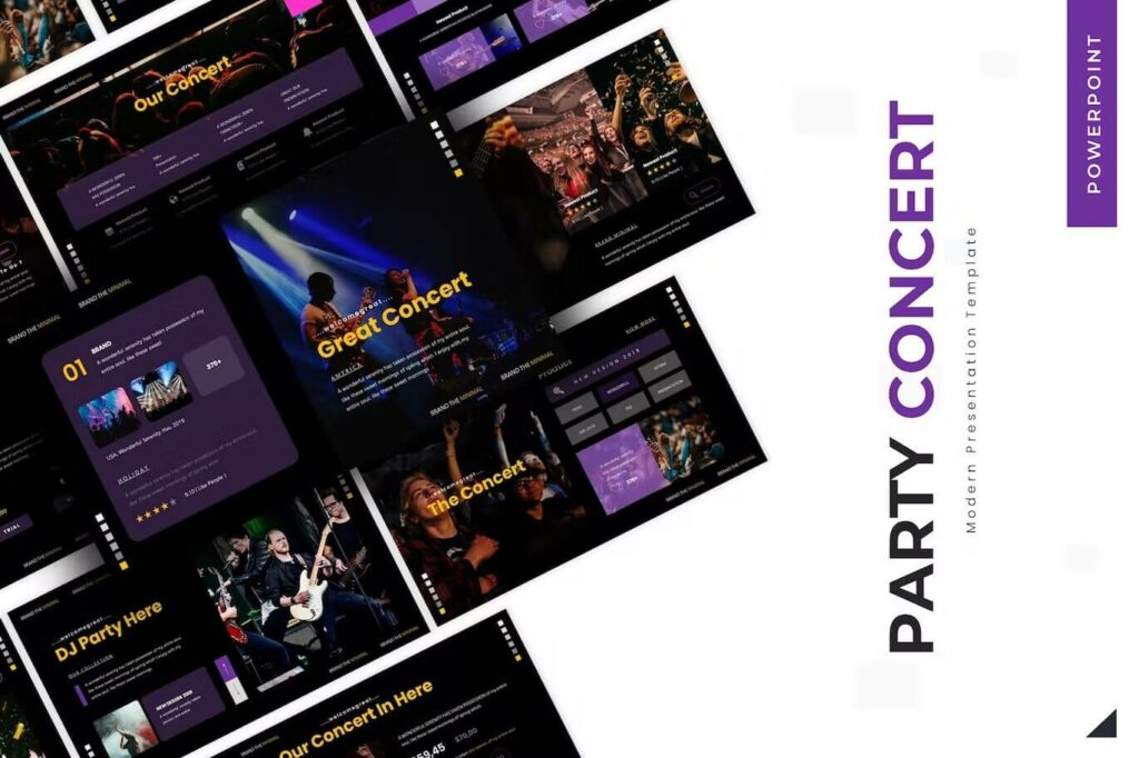 Party Concert - Powerpoint Template – MasterBundles