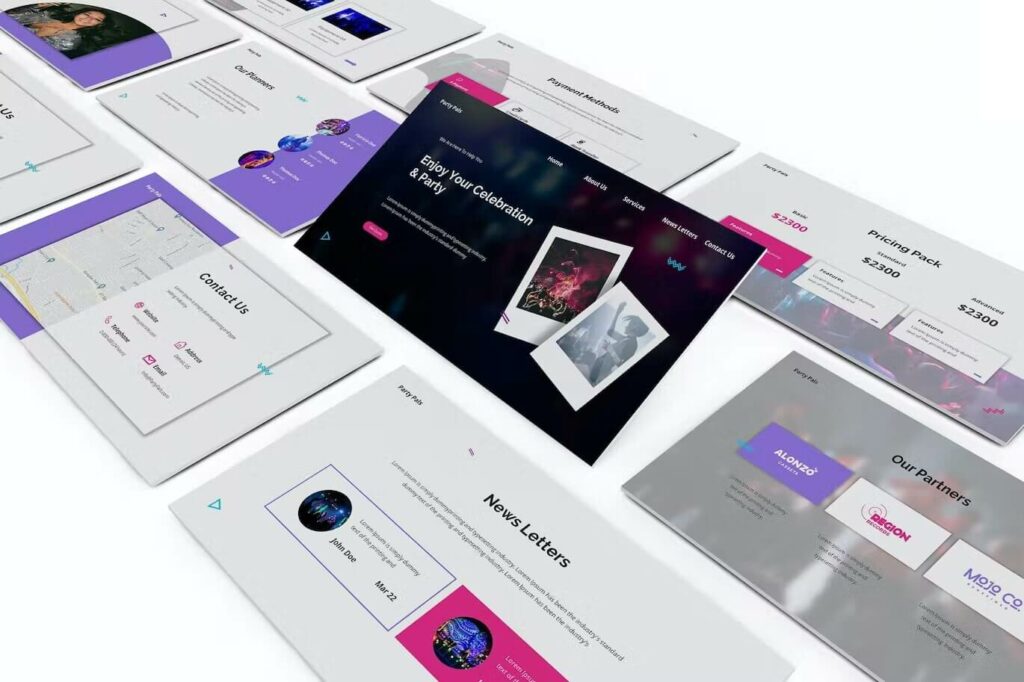 Party Planner Powerpoint Template – MasterBundles