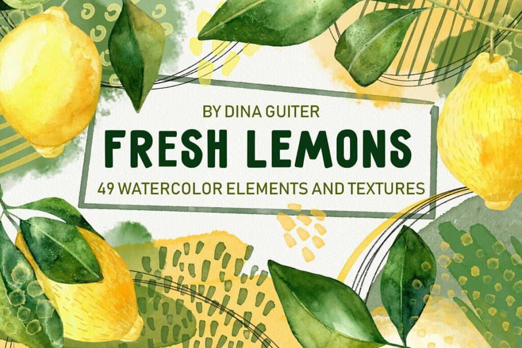 Watercolor Lemon Fruit Clipart – MasterBundles