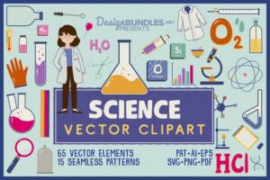 Science Vector Clipart & Seamless Patterns – MasterBundles