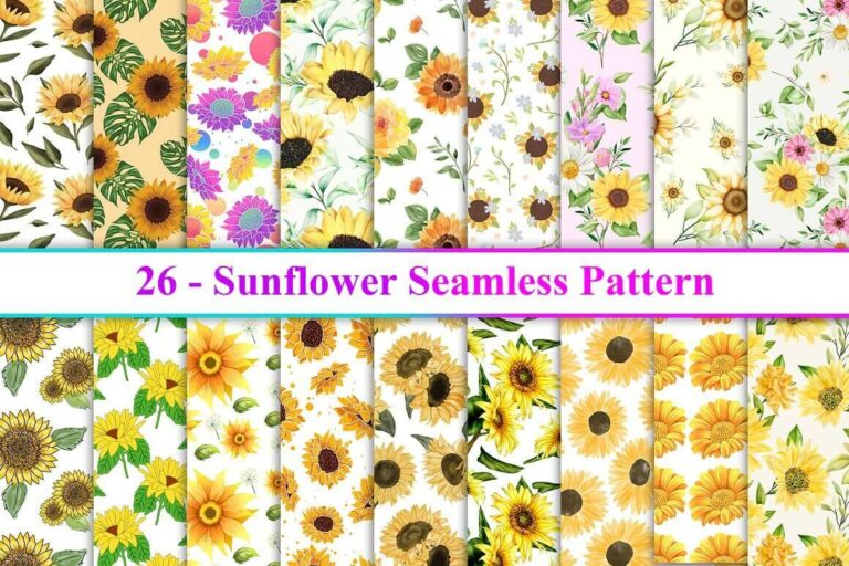 Sunflower Seamless Pattern – MasterBundles
