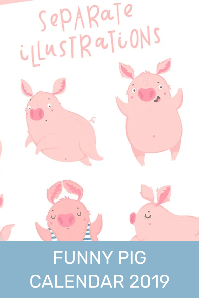 Funny Pig - Calendar – MasterBundles