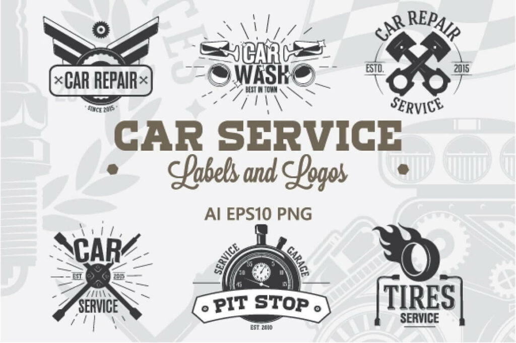 9 Car Service Labels and Logos – MasterBundles