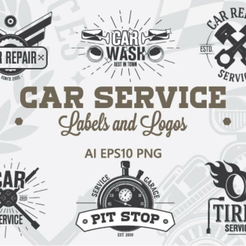 9 Car Service Labels and Logos | Master Bundles