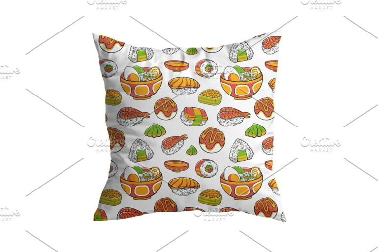 Japan Food Seamless Pattern Pack – MasterBundles