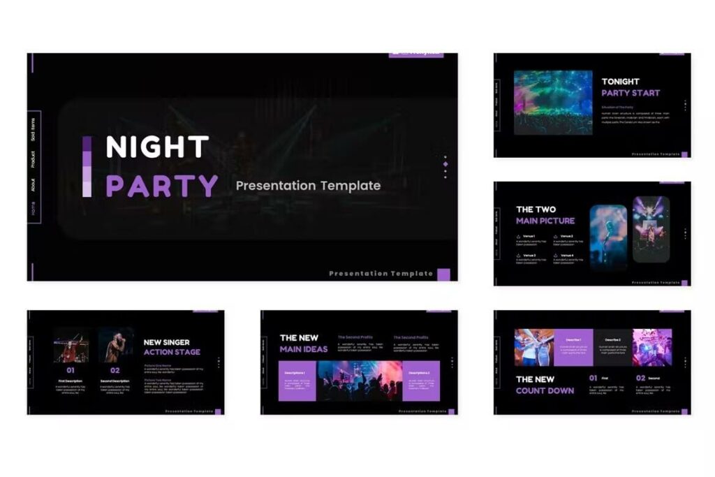 Night Party - Powerpoint Template – MasterBundles
