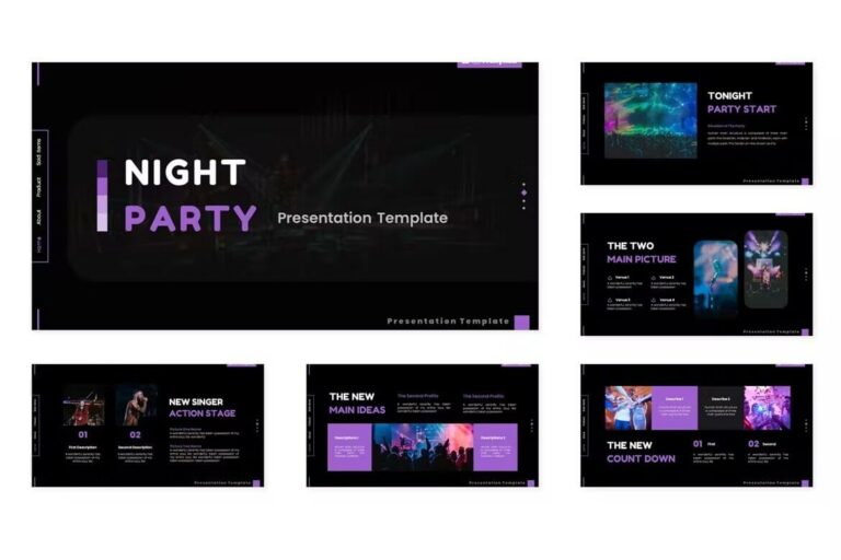 Night Party - Powerpoint Template – MasterBundles