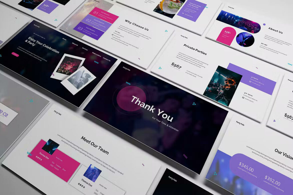 Party Planner Powerpoint Template – MasterBundles