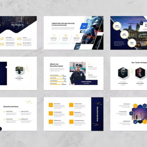 Safety & Security Company Powerpoint Template | MasterBundles