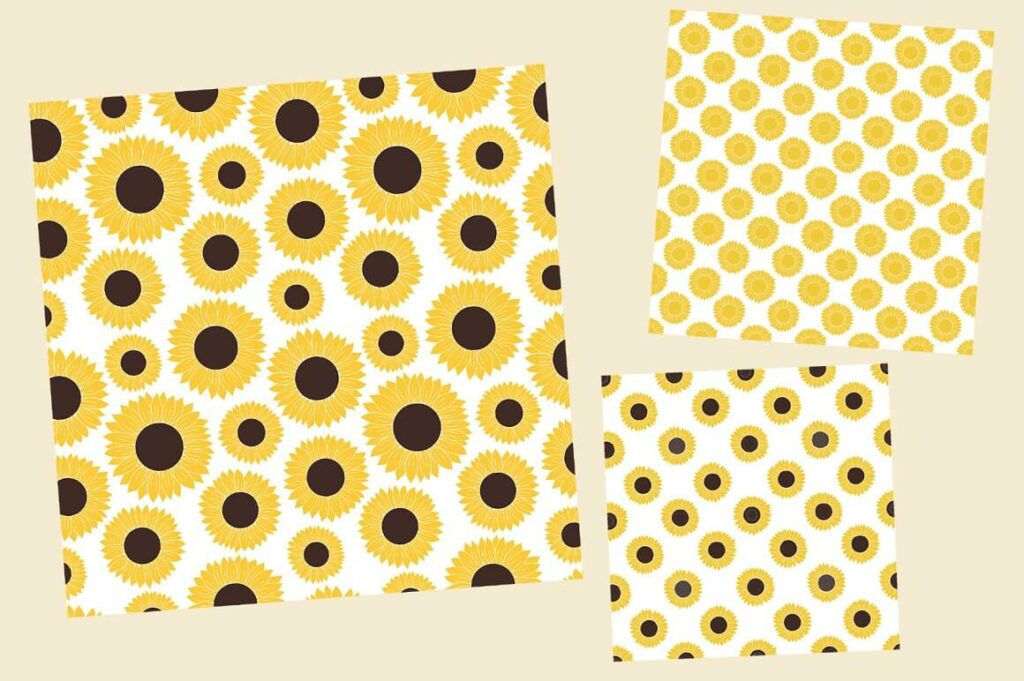 Sunflower Pattern Graphics – MasterBundles