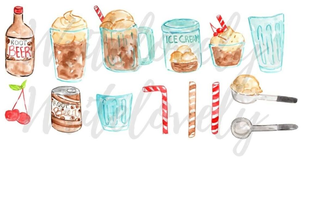 Watercolor Root Beer Float Clipart – MasterBundles