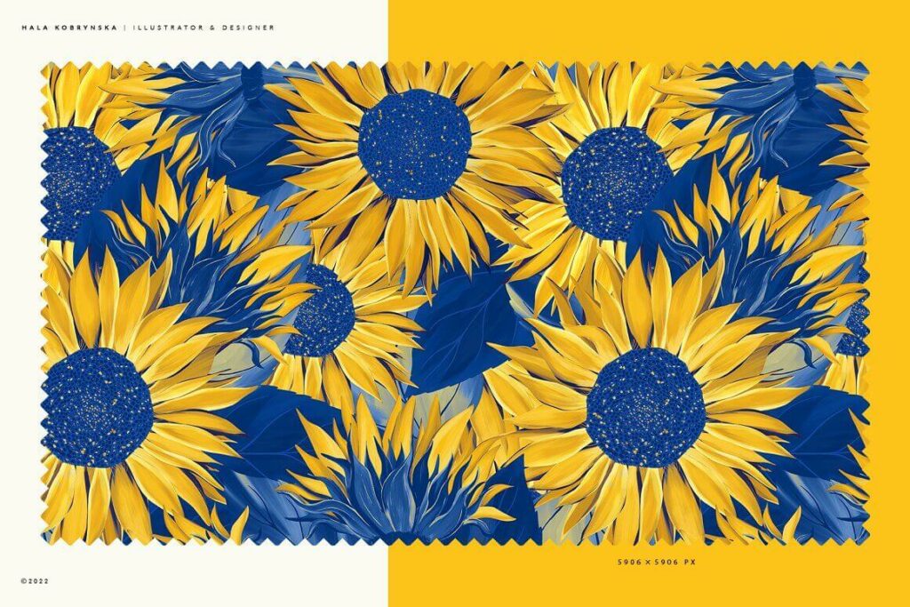 Sunflowers Patterns & Map of Ukraine – MasterBundles