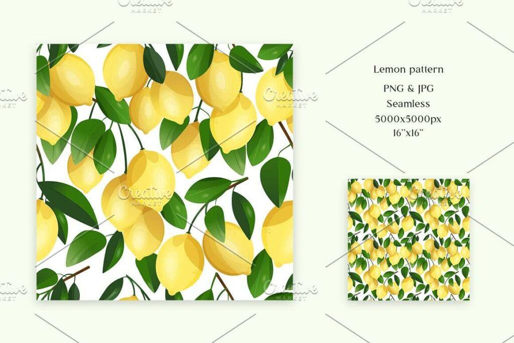 Lemon Pattern – MasterBundles