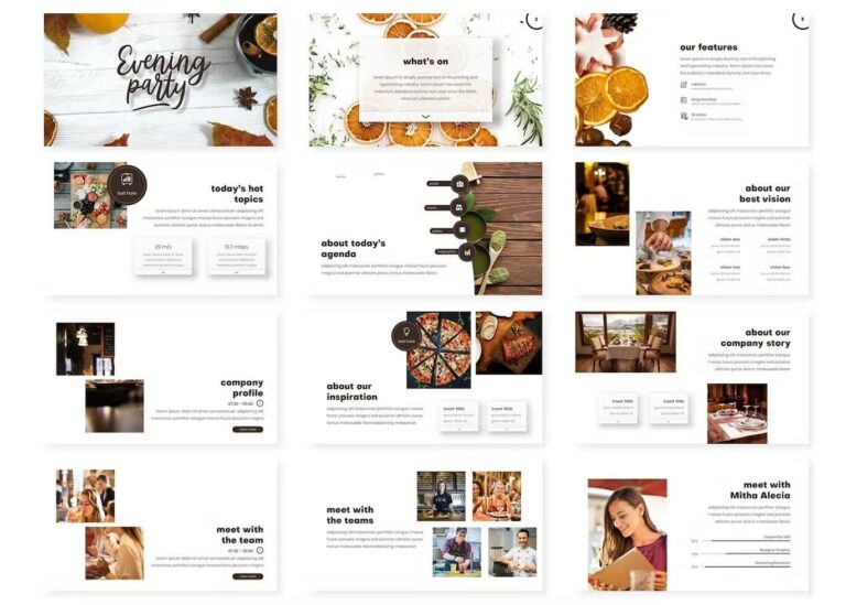 Evening Party - Powerpoint Template – MasterBundles